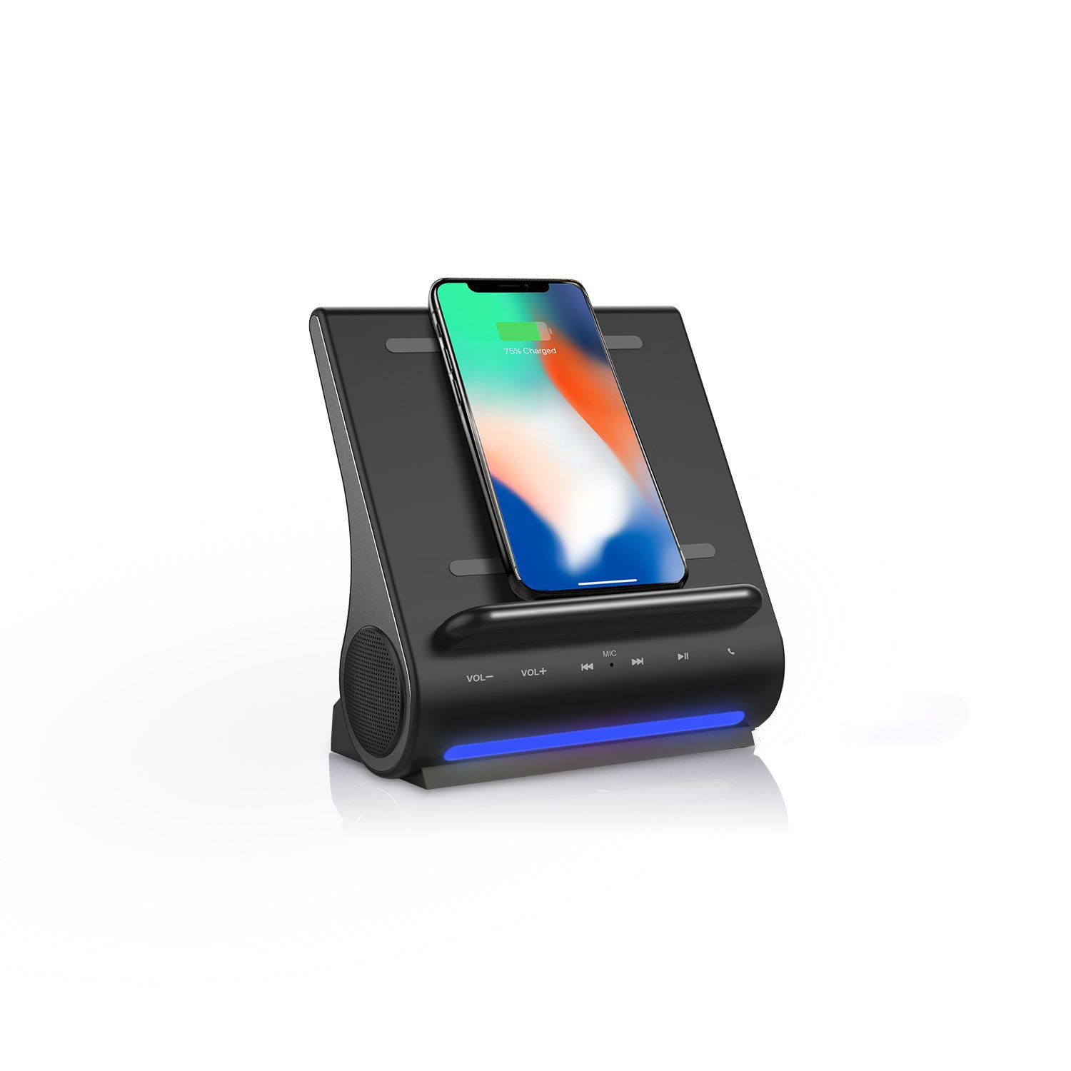 Azpen DockAll Fast Wireless Charging Sound Hub, Charging, Docking and Listening 4 in 1 Device for iPhone 15 14 13 12 11 X and Samsung S23 S22 S21 S20