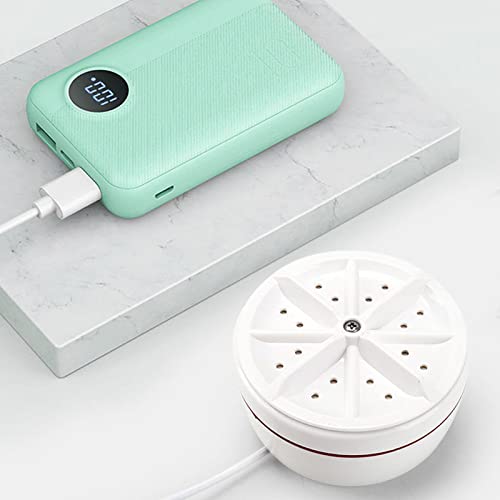Mini Washing Machine, Foldable Laundry Washer Automatic Cycle Ultrasonic Turbine Washer USB Power Portable Underwear Washer Travel Washing Machine for Baby Clothes, Socks, Underpant
