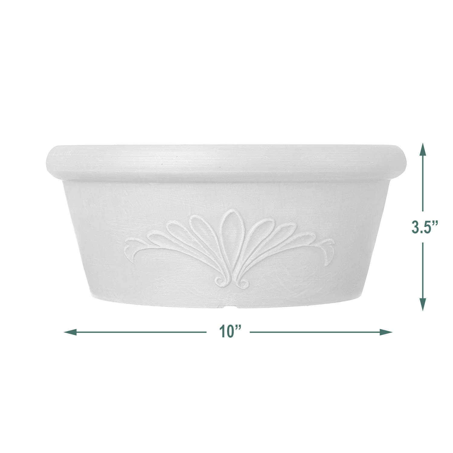 Arcadia Garden Products TA25DC Bulb Pan, 10"x3.5", Dark Charcoal