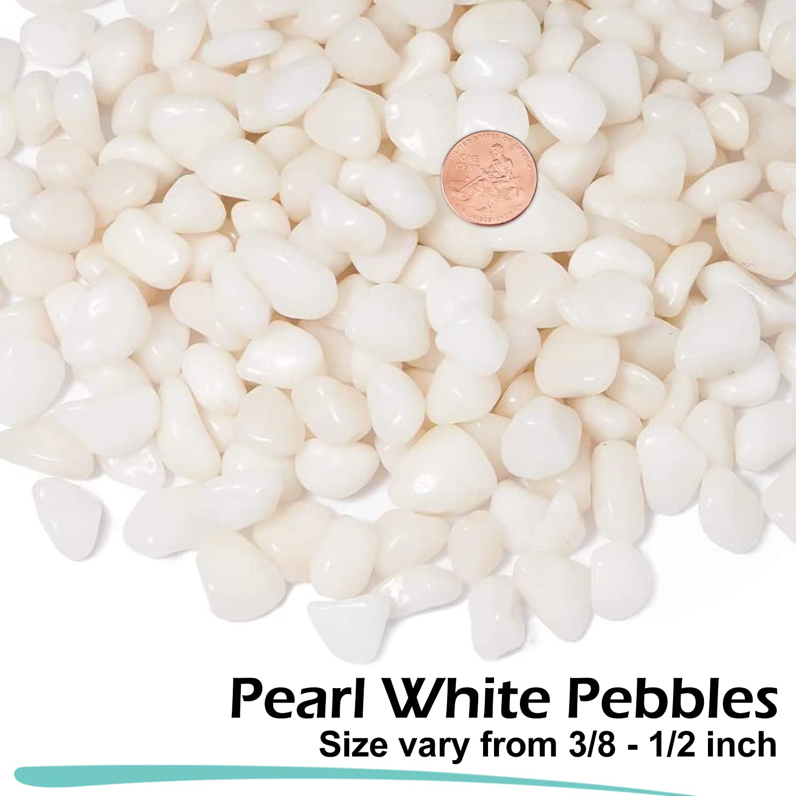 GASPRO 15 Pound Black River Rocks + 8 Pound White Pebbles, 1 to 2 Inch Black Pebbles, 3/8 Inch White Average-Sized Polished Pebble for Plants, Vase, Fish Tank, Garden