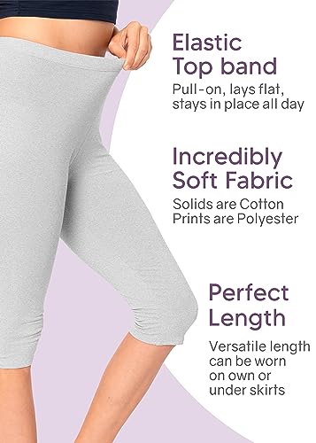 STRETCH IS COMFORT Women's Polyester Knee Length Leggings Red White Polkadot X-Large