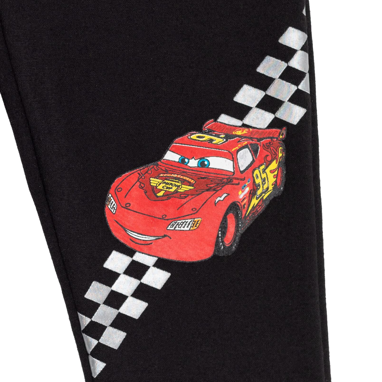 Disney Pixar Cars Lightning McQueen Toddler Boys Fleece 2 Pack Jogger Pants Red/Black 3T