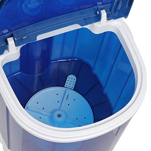 Saturnpower Portable Mini Washing Machine,Small Compact Laundry 4.4lbs Capacity Washer w/Spin Cycle Basket and Drain Hose Drum Washing Machine
