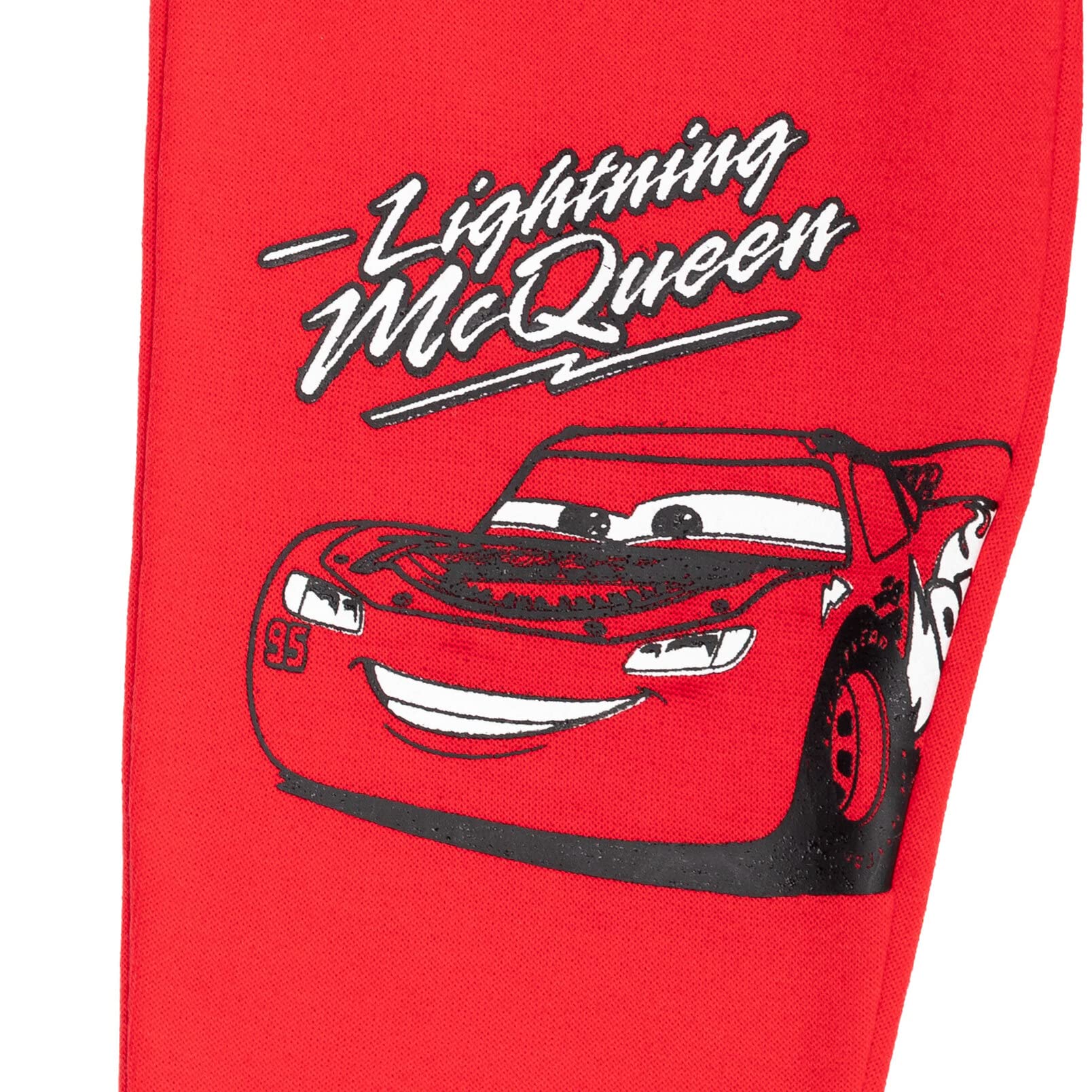 Disney Pixar Cars Lightning McQueen Toddler Boys Fleece 2 Pack Jogger Pants Red/Black 3T