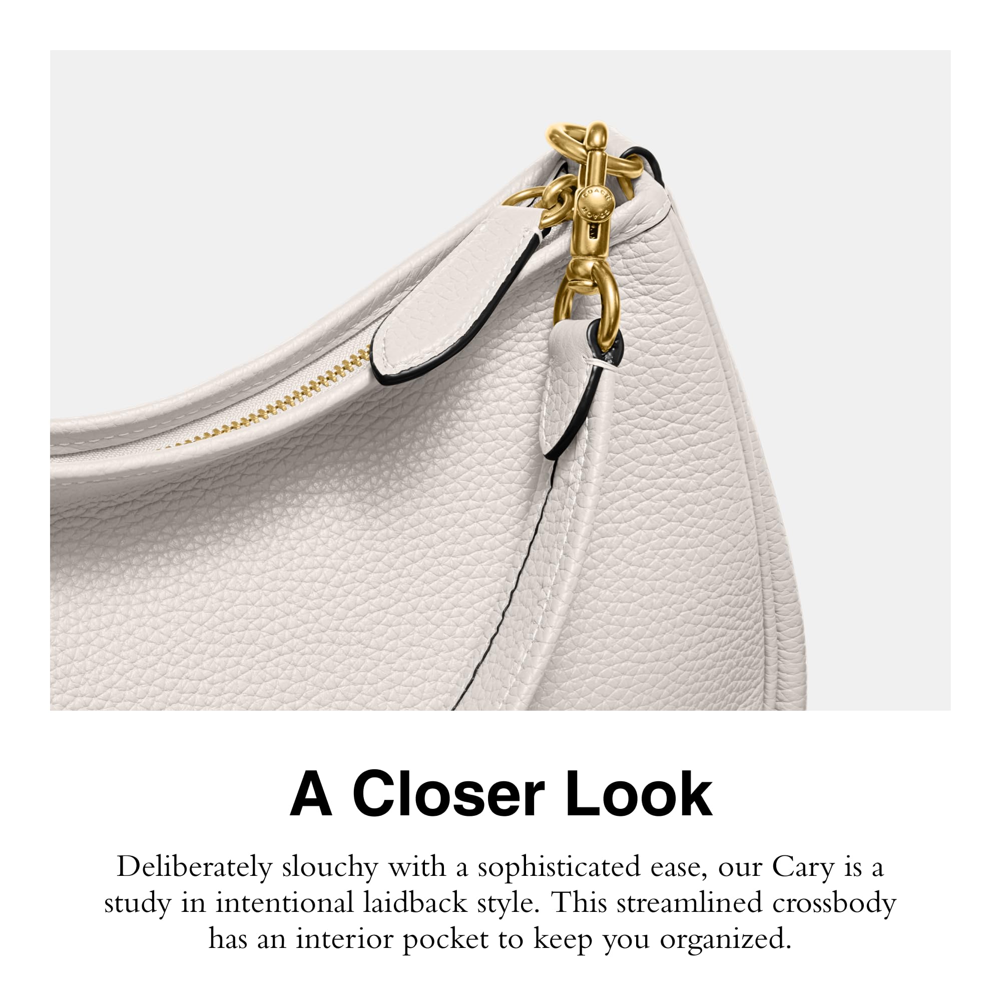 COACH Soft Pebble Leather Cary Crossbody