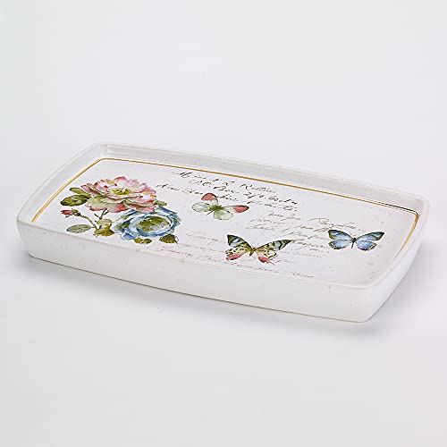 Avanti Linens - Vanity Tray, Countertop DΓ©cor, Multipurpose, Home DΓ©cor, Butterfly Inspired Bathroom DΓ©cor (Butterfly Garden Collection)