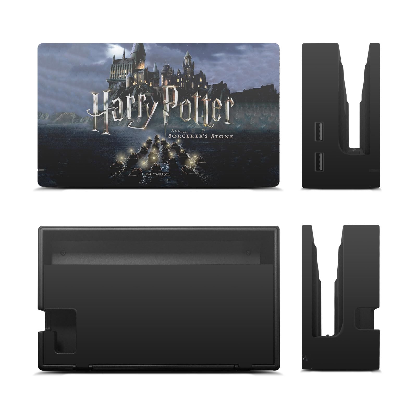 Head Case Designs Officially Licensed Harry Potter Castle Graphics Vinyl Sticker Gaming Skin Decal Cover Compatible With Nintendo Switch Console & Dock & Joy-Con Controller Bundle