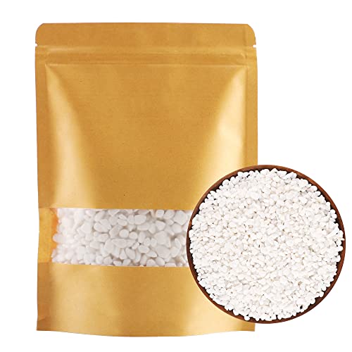 Mini White Rocks Stone Decorative Pebbles Vase Fillers Succulents Cactus Bonsai DIY Plant Rock Garden Outdoor Indoor Gravel for Aquarium, Fish Tank, Terrarium, Fairy Gardening, Top Dressing 5-lbs