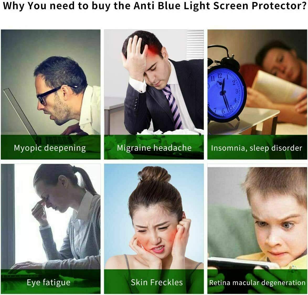 For iPhone 13 Mini Screen Protector Anti Blue Light Tempered Glass, Eye Protection, SuperGuardZ, 9H, 0.3mm, Anti-Scratch, Anti-Bubble