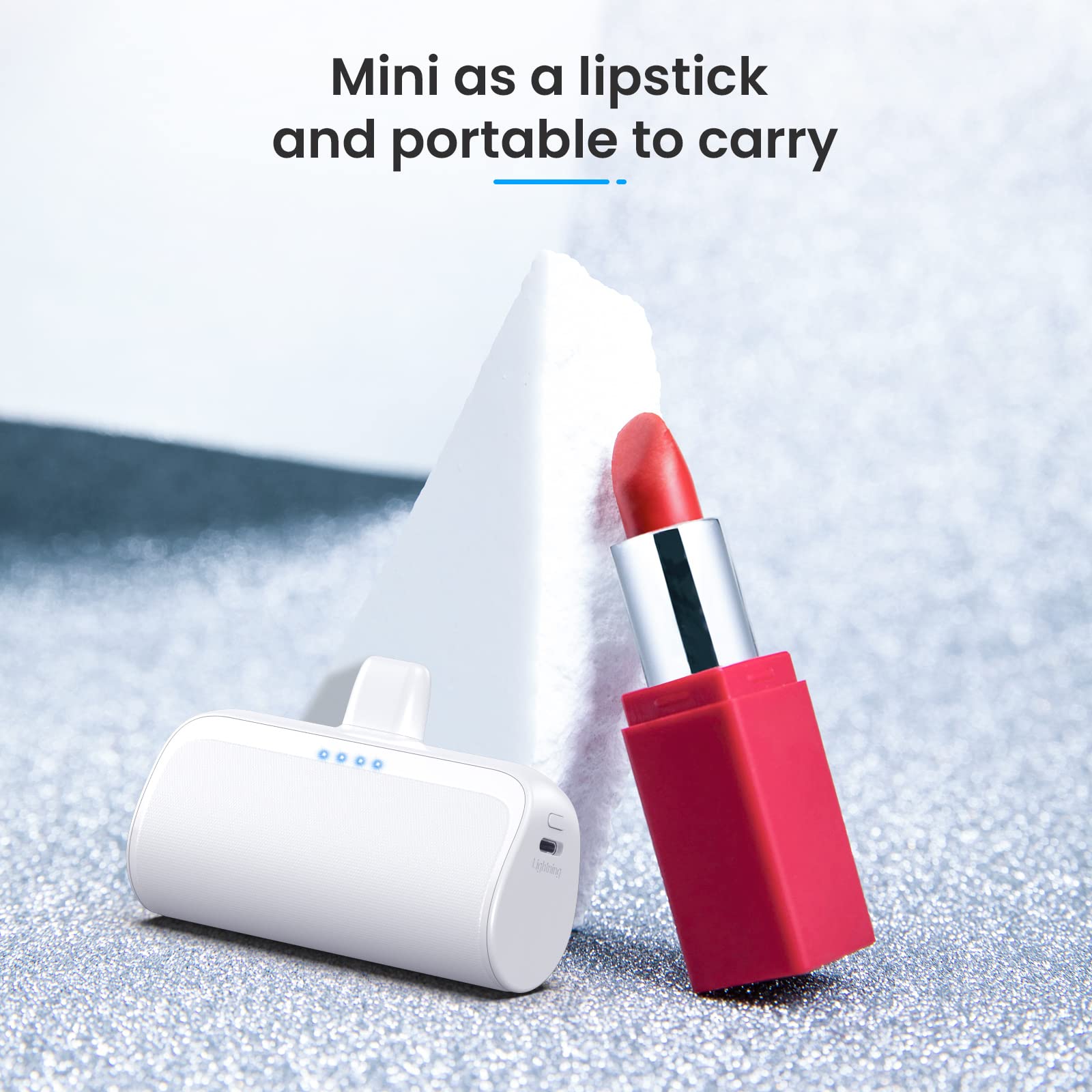Mini Portable Charger Power Bank for iPhone,5200mAh Portable Phone Charger, Ultra-Compact PD Fast Charging Battery Pack Compatible with iPhone 14/14 Plus/Pro Max/13/12/12 Mini/11/XSXR/X/8/7/6/6s