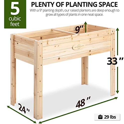 Boldly Growing Cedar Raised Planter Box with Legs β Elevated Wood Raised Garden Bed Kit β Grow Herbs and Vegetables Outdoors β Naturally Rot-Resistant - Unmatched Strength Lasts Years (4x2)