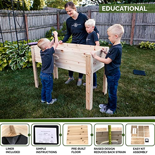 Boldly Growing Cedar Raised Planter Box with Legs β Elevated Wood Raised Garden Bed Kit β Grow Herbs and Vegetables Outdoors β Naturally Rot-Resistant - Unmatched Strength Lasts Years (4x2)