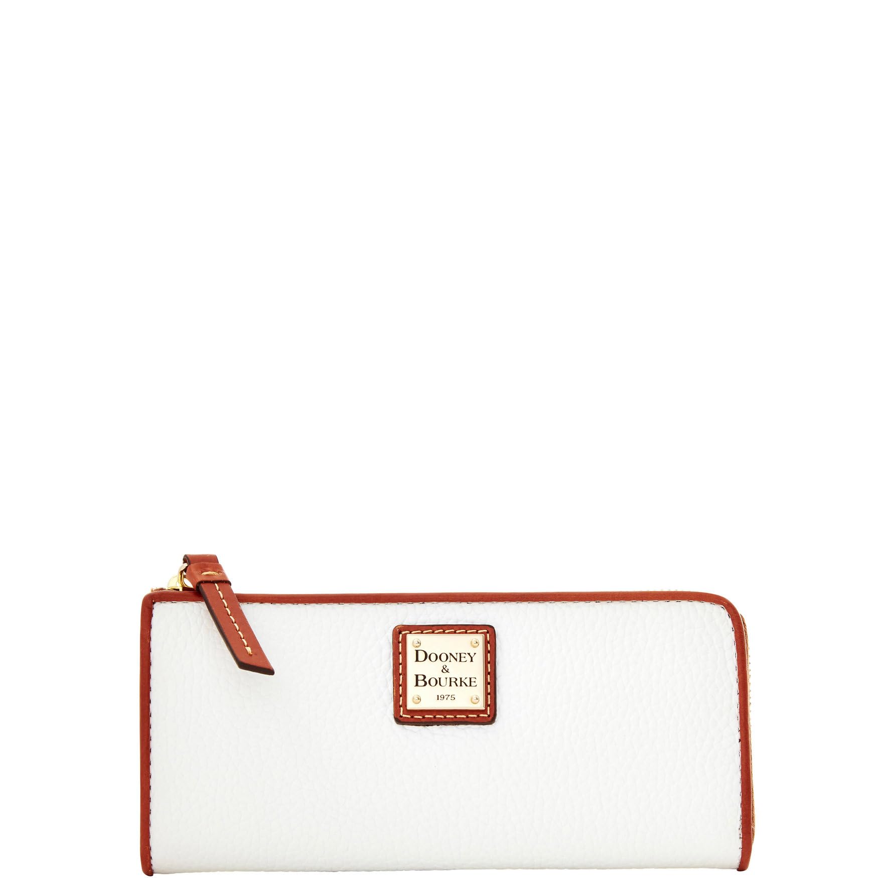 Dooney & Bourke Handbag, Pebble Grain Zip Clutch - White