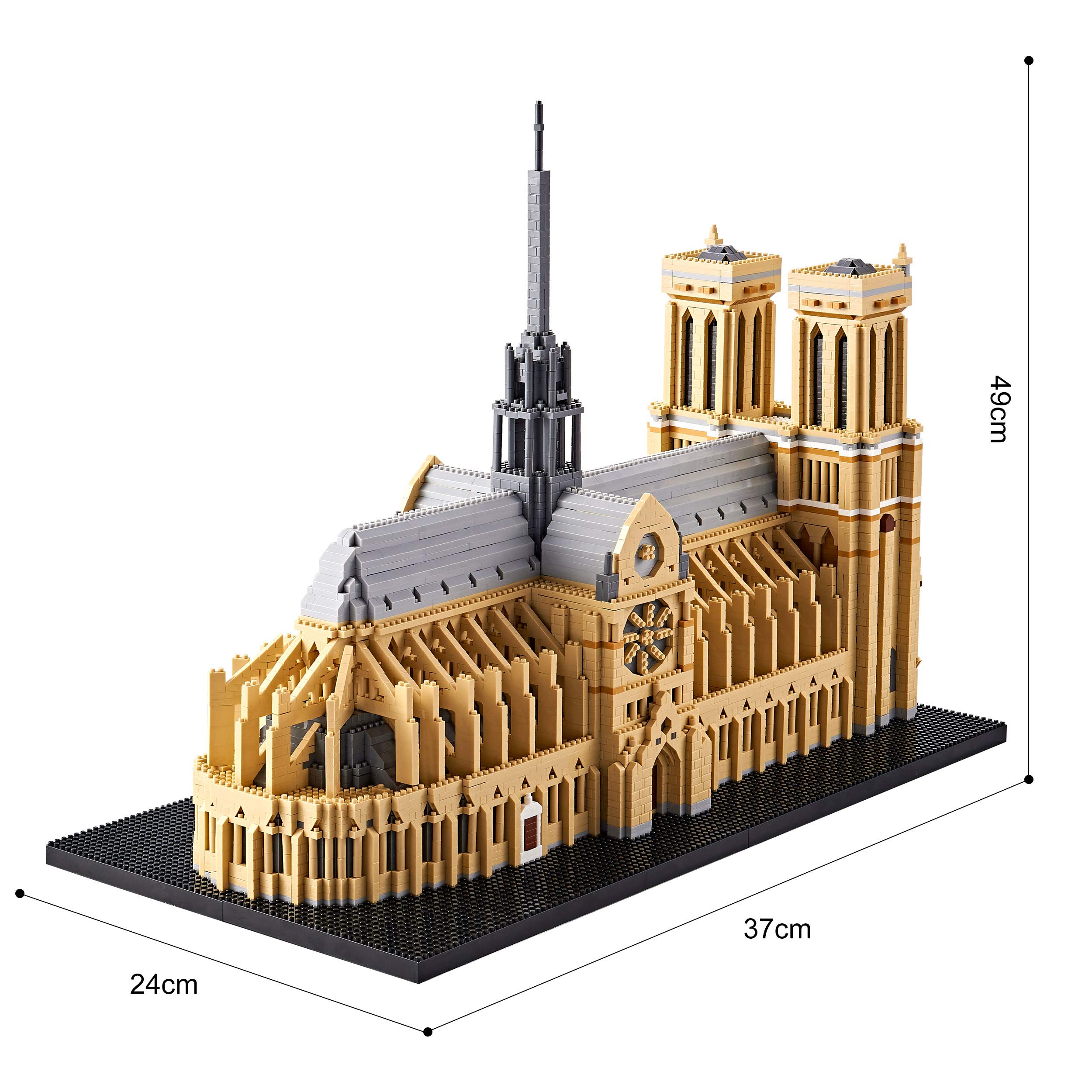 Kadablk Architecture Series Mini Bricks for Adults and Teens,France Notre Dame de Paris Mini Building Blocks Set,Micro Blocks Set,7380 PCS,Landmark Model