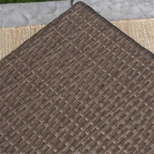 Noble House Puerta Outdoor Wicker Side Table in Light Brown