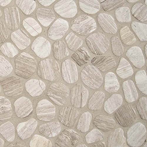 MS International SMOT-PEB-WHTOAK 10mm White Oak Pebbles Tumbled Pattern, 10 Piece