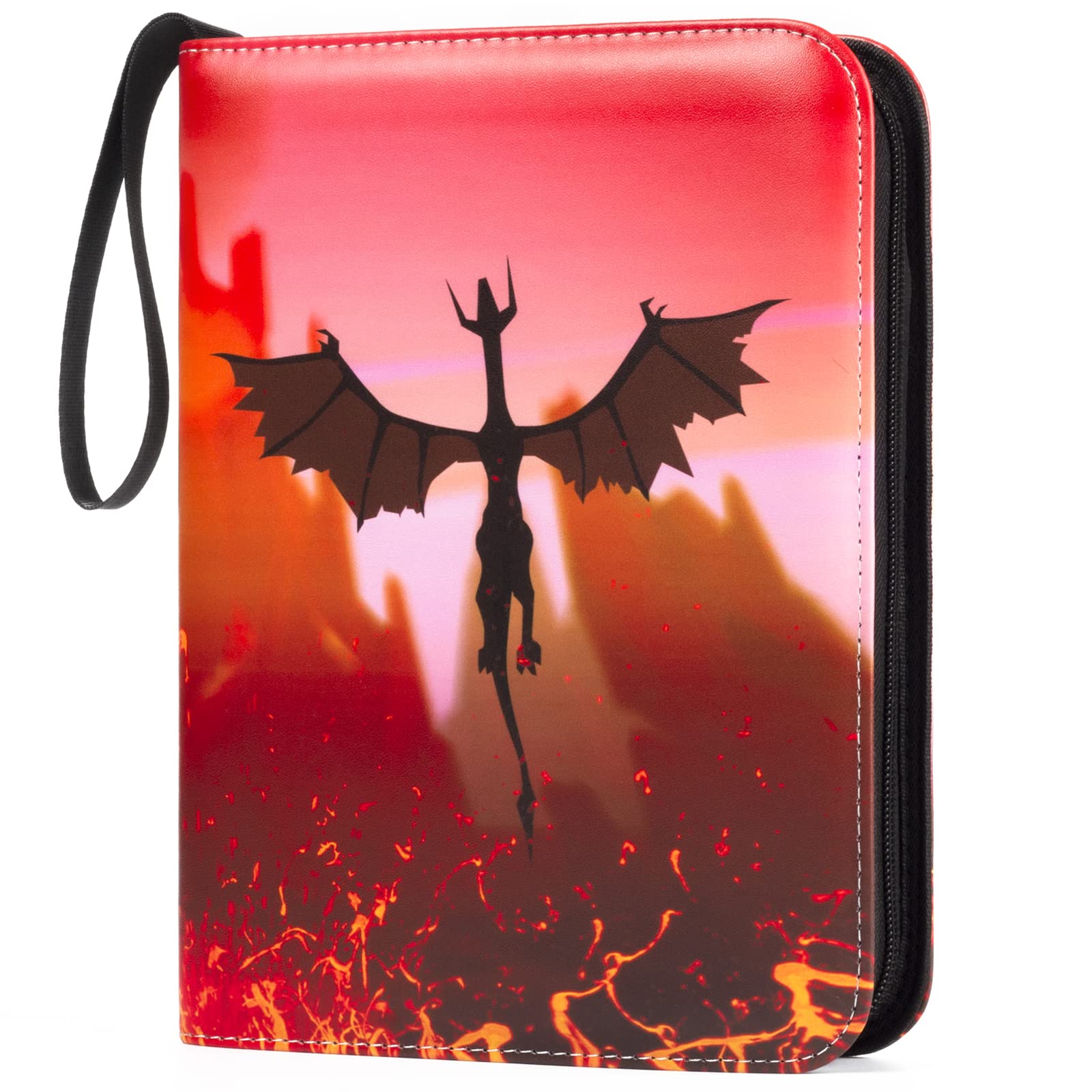 GEAoffice 4-Pocket Binder for Trading Cards with 50 Removable Sheets Holds 400 Cards, Card Book Collector Album Folder for Yugioh, MTG, TCG, Trading Card Holder with Zipper-Toys Gifts for Girls