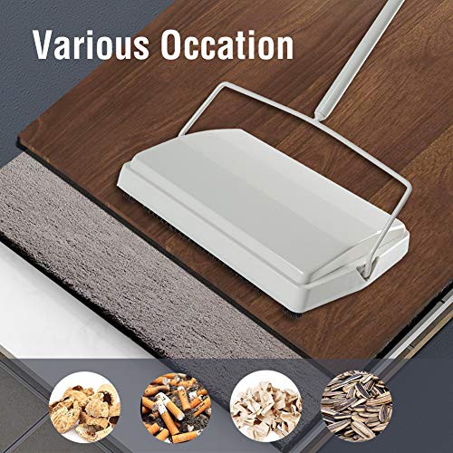 JEHONN Carpet Floor Sweeper with Horsehair, Tub Tile Scrub Brush 3 in 1 Shower Brush