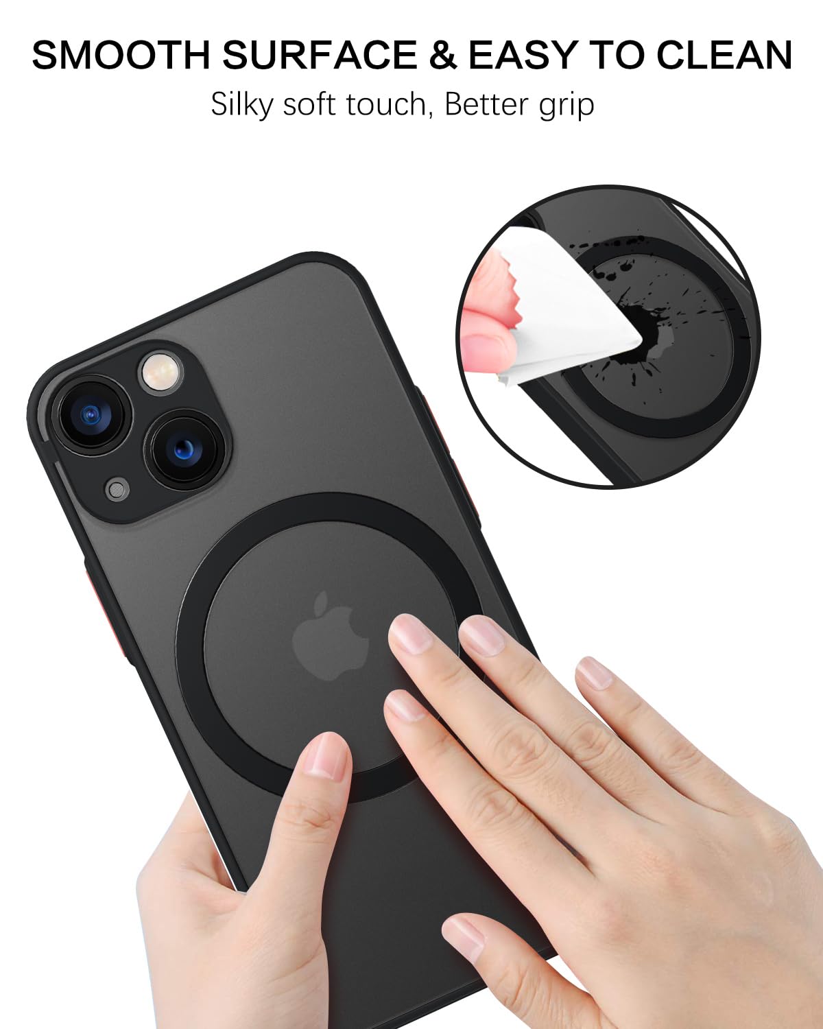 BENTOBEN iPhone 13 Mini Case, Case iPhone 13 Mini Magnetic Case [Compatible with MagSafe] Translucent Matte Shockproof Anti-Fingerprint Anti-Scratch Protective Cover for iPhone 13 Mini, 5.4’’ Black