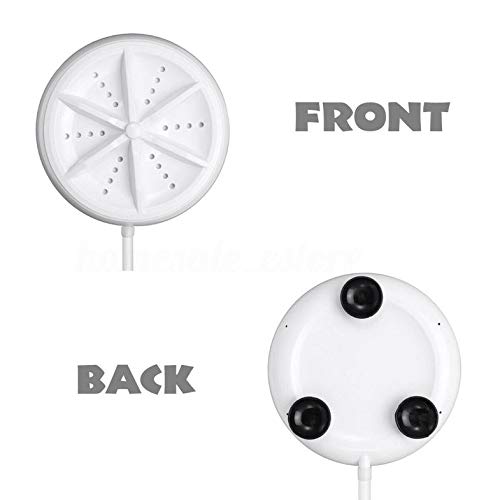Greewen Mini Ultrasonic Washing Machine Portable Turbo Personal Rotating Washer, White