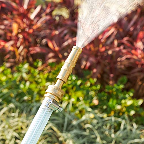 3Sets Brass Garden Hose Mender End Repair Kit Water Hose End Mender with Stainless Steel Clamp,Female and Male Hose Connector (3/4)