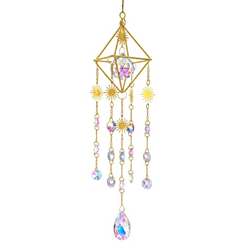 Hanging Sun Catchers with Crystals Ball Prism Rainbow Maker Suncatcher Indoor Suncatcher for Window Valentine's Day Christmas Decoration for Home Garden