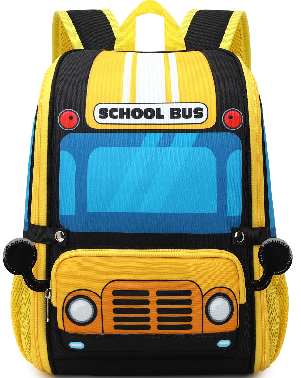 Kids Backpack for Boys Girls Preschool Bookbags 3D Cartoon Daycare Toddler Bags Yellow and Blue