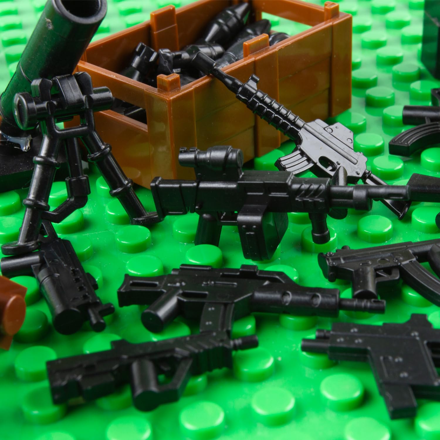 VICVIK Weapons Pack Military Weapons Accessories WWII Soldier Model Toys Military Equipment Battle Blocks Bricks Children's Toys, Compatible with Mini Figure Brick Toy for Boys Age 3+