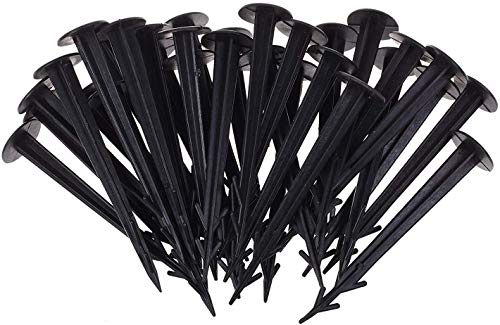 COSMOS 50 Pcs 4.5 Inches Multifunctional Plastic Yard & Garden Stakes Anchors for Plant Support, Holding Down Tents