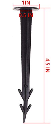 COSMOS 50 Pcs 4.5 Inches Multifunctional Plastic Yard & Garden Stakes Anchors for Plant Support, Holding Down Tents