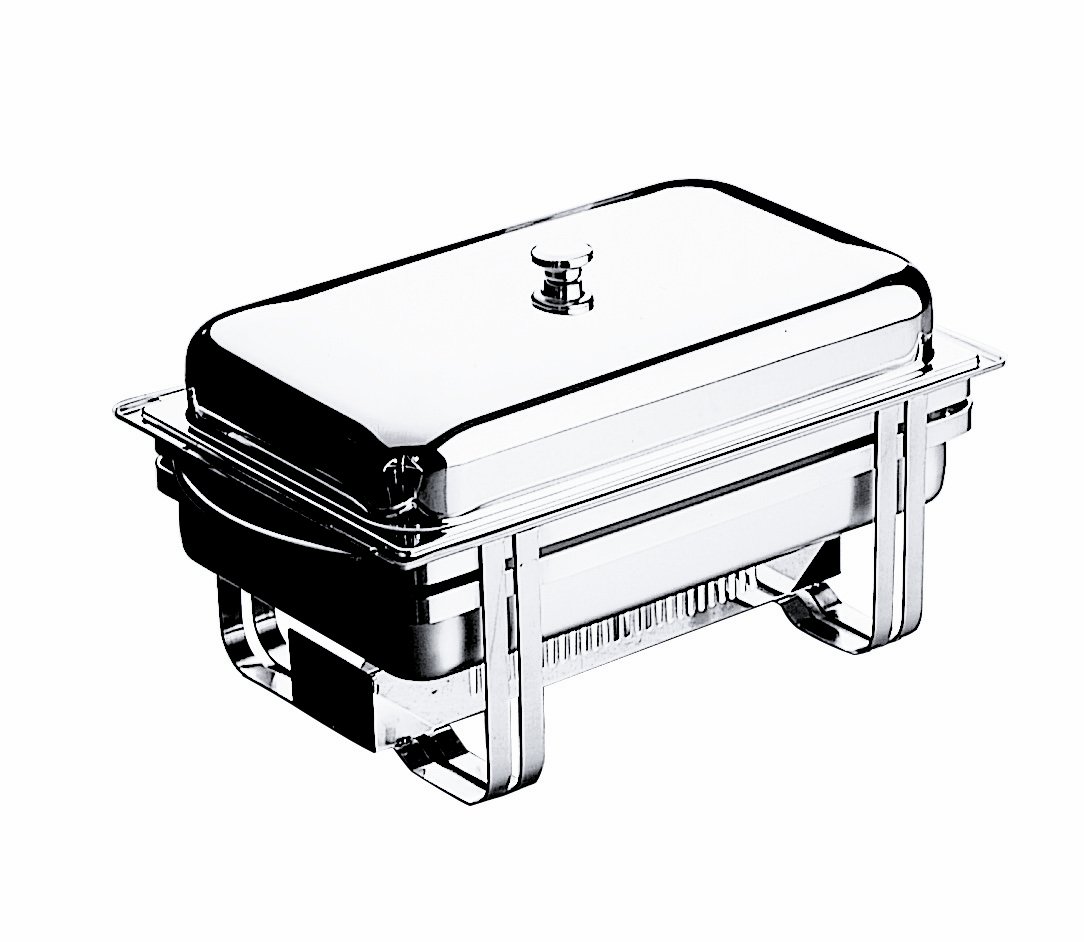 MEPRA Giotto Rectangular Chafing Dish with Cover, Silver (207086)