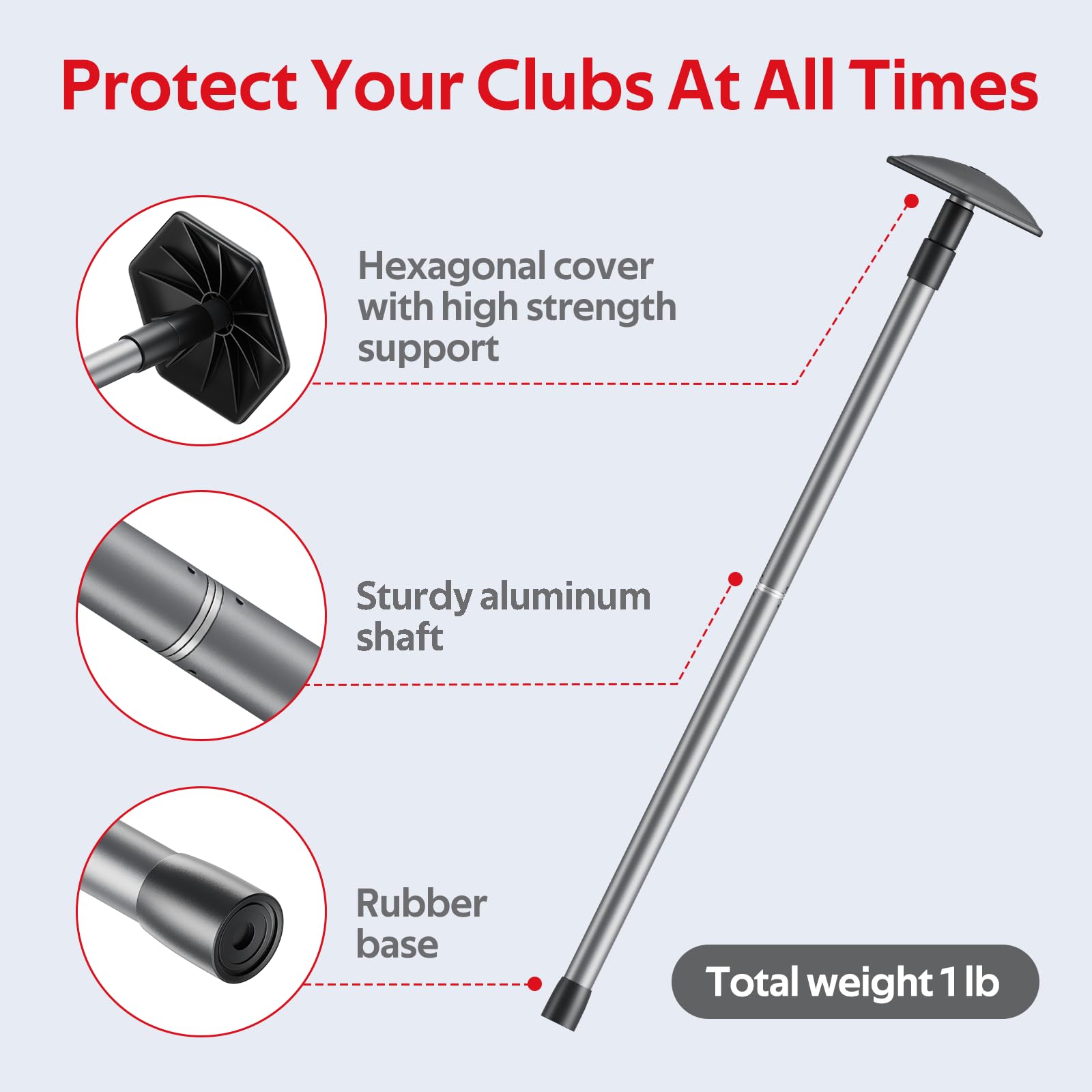 VOGOLF Golf Travel Support Arm,Golf Travel Brace, Golf Travel Protection Kit,Golf Travel Bag Support System (PRO) (Pro)