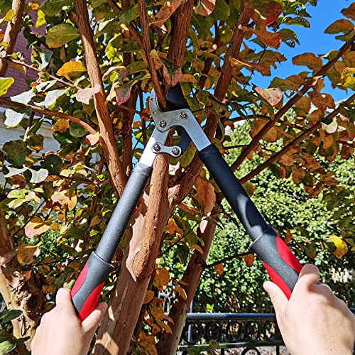 Lopper Heavy Duty Branch Cutter, YRTSH Tree Clippers with Compound Action, Chops Thick Branch Ease, Garden Loppers Pruning, 18 Inch Tree Trimmer with 1.6β Clean Cut Capacity (18 Inch)