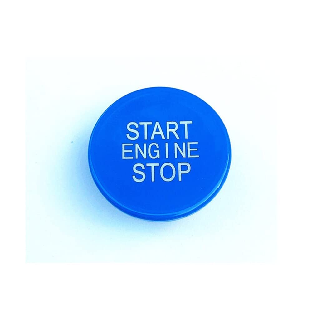 CHEYINGCHIDIY Blue Car Engine Start Stop Switch Ignition Button Cover Replacement Compatible with BMW 1 2 3 4 8 X5 X6 X7 Z4 Series F40 F44 G20 G22 G14 G05 G06 G29