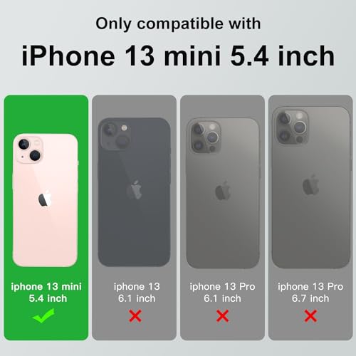 DEENAKIN for iPhone 13 Mini Case Silicone with Screen Protector - [Compatible with MagSafe] - Camera Protection - Slim Fit Protective Magnetic Phone Cover 5.4" for Men Women Girls - Light Brown