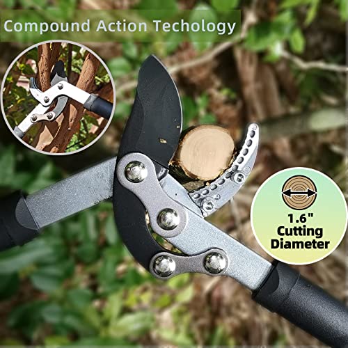 Lopper Heavy Duty Branch Cutter, YRTSH Tree Clippers with Compound Action, Chops Thick Branch Ease, Garden Loppers Pruning, 18 Inch Tree Trimmer with 1.6β Clean Cut Capacity (18 Inch)