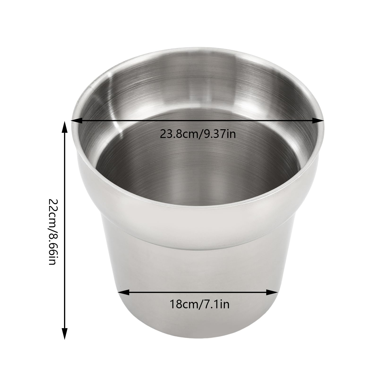 BANLICALI 7L Soup Chafer, 400W Stainless Steel Soup Pot with Electric Heating Plate and Pump, Round Soup Chafer for Catering Parties Events Wedding Silver Adjustable Temperature 50-85℃