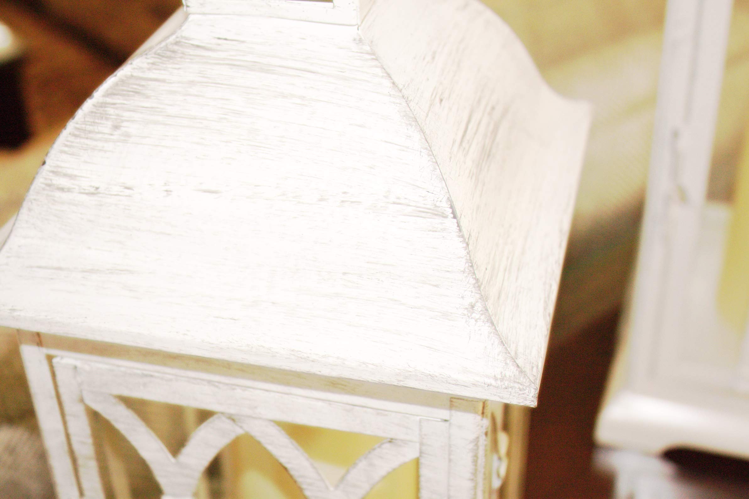 Pebble Lane Living, Lombard Metal Lantern Set of 3, Outdoor-Friendly, 11" H, 15" H, 20.5" H, White