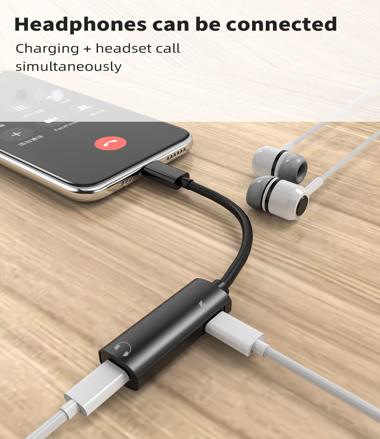 Iphone Headphone Adapter Audio and Charge Dongle Jack Splitter 2 in 1 Dual Lightning Adaptador Para Charger AUX Cable MFI Certified Compatible for 13 12 11 Pro Max Mini Xs Se 7 X Xr 8 Plus Music