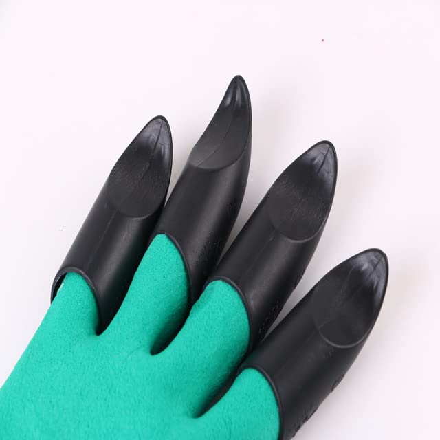 RZJZGZ 2 Pairs Garden Gloves with Claws for Women and Men Both Hands Gardening Work Gloves Garden Gloves Yard Work Safe Gloves for Easy Digging Planting