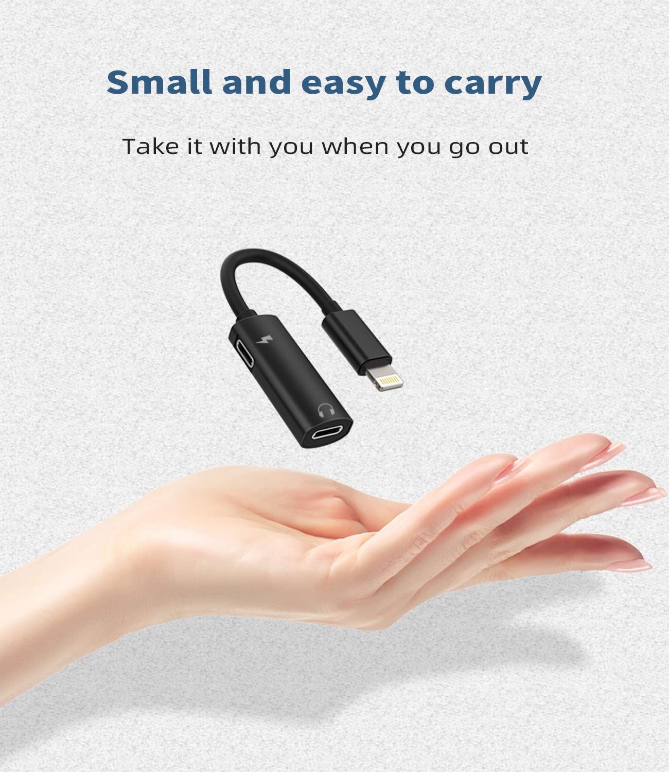 Iphone Headphone Adapter Audio and Charge Dongle Jack Splitter 2 in 1 Dual Lightning Adaptador Para Charger AUX Cable MFI Certified Compatible for 13 12 11 Pro Max Mini Xs Se 7 X Xr 8 Plus Music