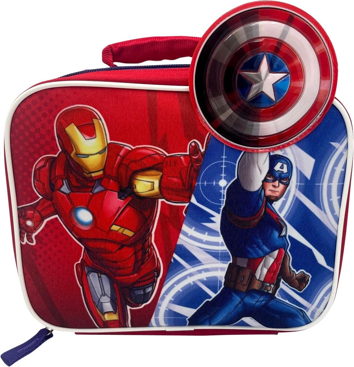 Fast Forward Kid's Licensed POP-OUT 16" Backpack With Lunch Box Combo Set (Avengers)