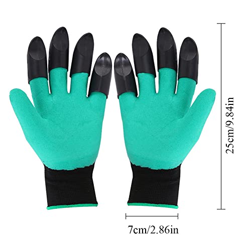 RZJZGZ 2 Pairs Garden Gloves with Claws for Women and Men Both Hands Gardening Work Gloves Garden Gloves Yard Work Safe Gloves for Easy Digging Planting