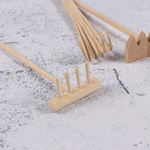 EXCEART 4 Pcs Mini Zen Sand Rakes DIY Sand Zen Garden Tools for Office Tasteful and Elegant Zen Garden Accessories for Home Gift Garden Decor