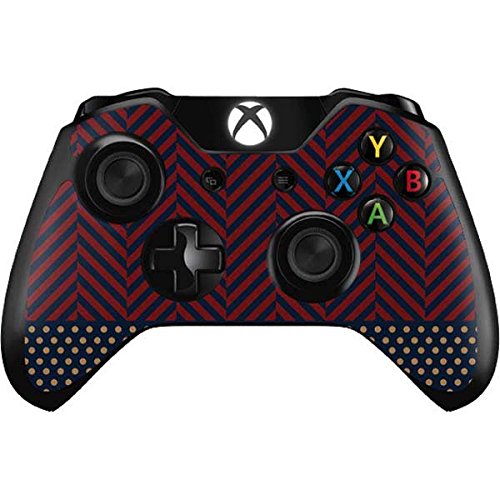 Skinit Decal Gaming Skin Compatible with Xbox One Controller - Originally Designed Blocked Polka Dot Chevron Design