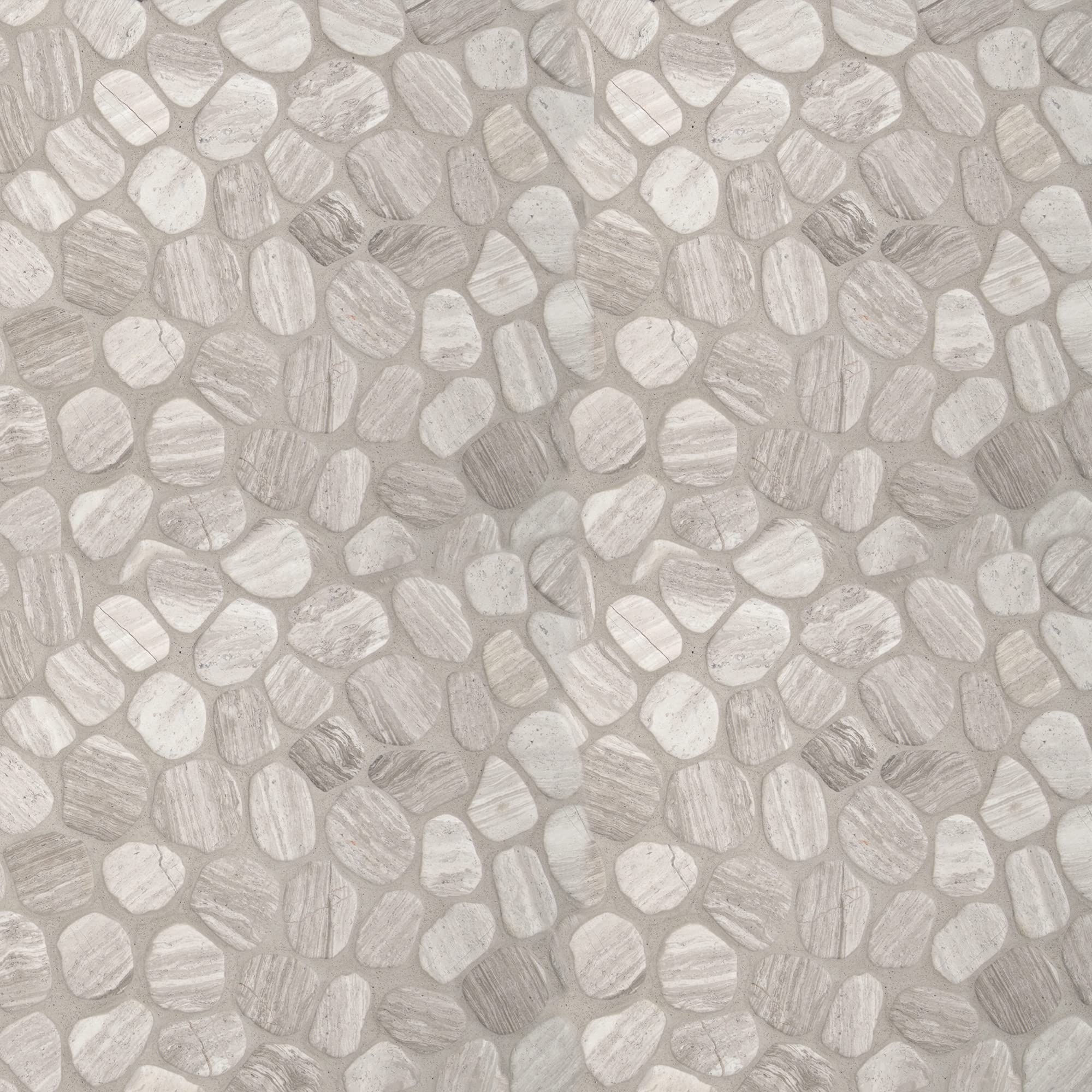 MSI White Pebbles Tumbled Tile, 11.42 in. X 11.42 in.,White, 10 Piece for Bathroom, Kitchen Backsplash, Accent Wall Tile, and Shower Wall Tile