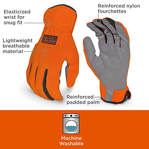 BLACK+DECKER Leaf Blower/Vacuum with Easy-Fit All Purpose Glove (BEBL7000 & BD505L)