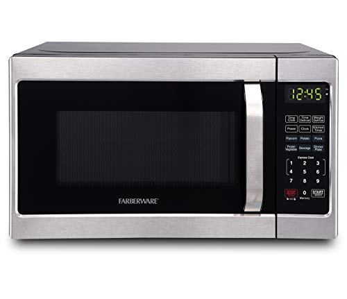Farberware Classic Microwave Oven, 0.7 Cu. Ft., 700-Watt, with Child Lock, Brushed Stainless Steel
