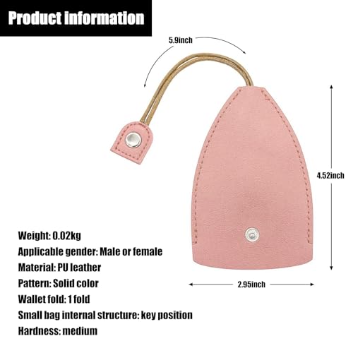 Hawyet 2 Pack Car Key Protection Case, PU Leather Pull-out Remote Control Storage Bag, Universal for Most Car Models (Pink)