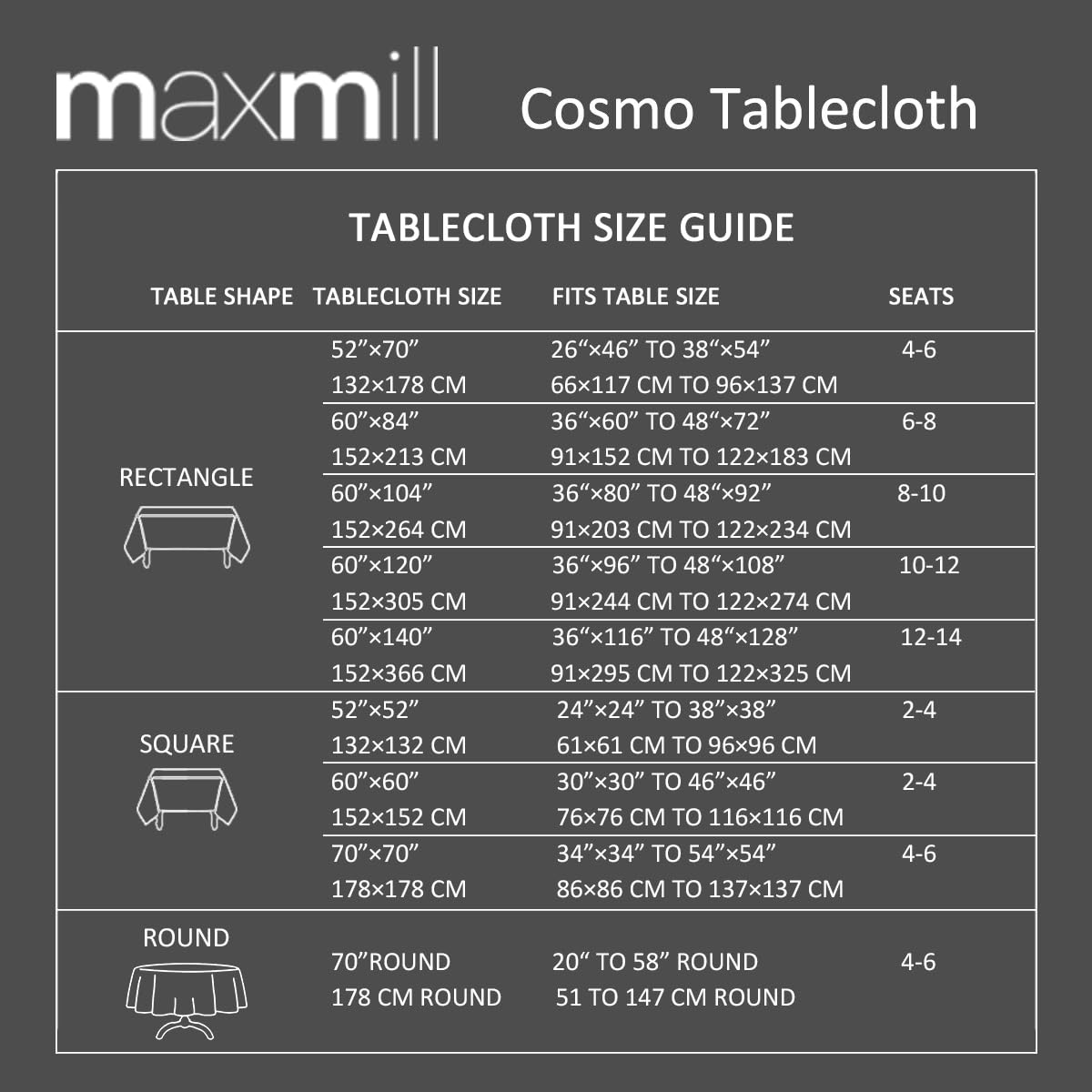 maxmill Faux Linen Textured Rectangle Tablecloth Water Resistant Wrinkle Free Spill-Proof, Soft Table Cloth for Dining Room Decoration, Banquet Parties Event Holiday Dinner, 60 x 84 Inch Beige